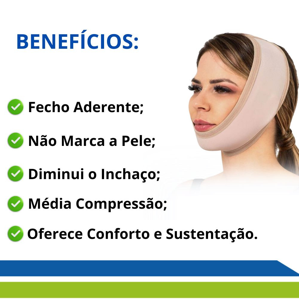 Máscara Faixa Para Lipo de Papada Mentoniana Tecido Emana Média ...