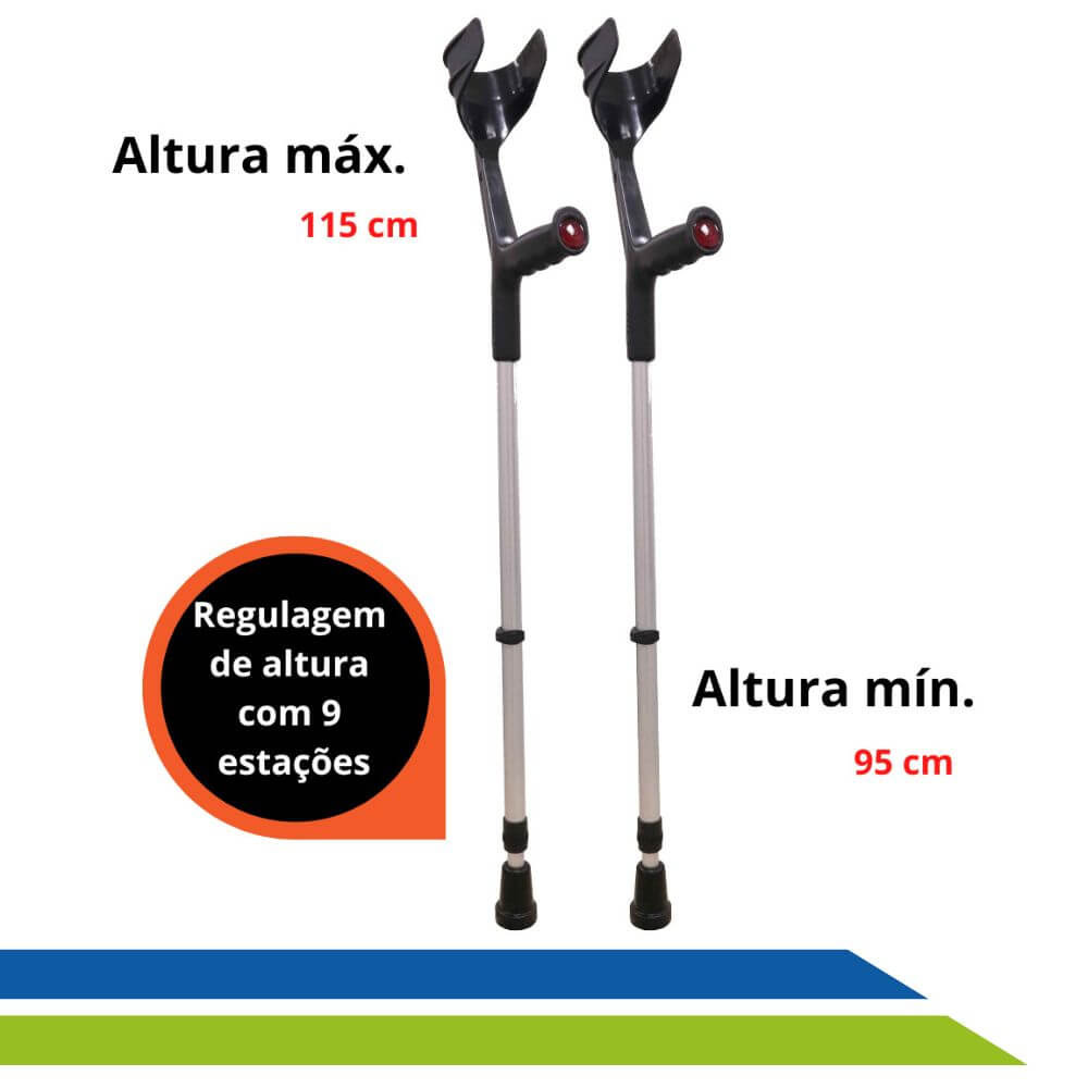 Muleta Canadense com Apoio Injetado Fixo PAR Dilepé | Ada Medical